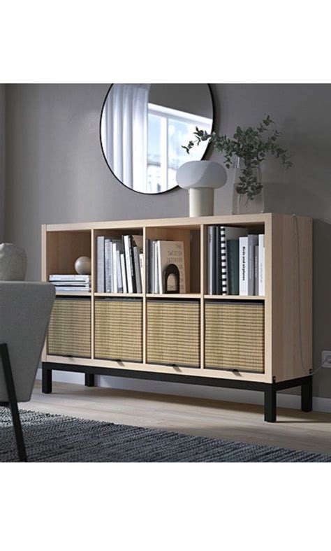Kallax Shelving Unit With Underframe Tv Console Malm Brimnes Hemnes