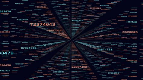 Colorful Grid Of Numbers Forms Complex Pattern Premium Stock Video Footage