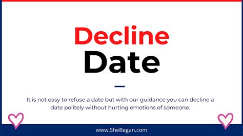 How To Decline A Date In 7 Polite Ways