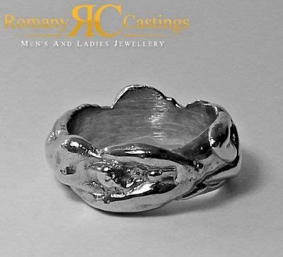 Unisex 925 Sterling Silver Love Sex Ring Platinum Dipped 9g 9mm Fully Stamped Romany Gold