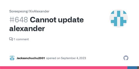 cannot update alexander · issue 648 · soreepeong xivalexander · github
