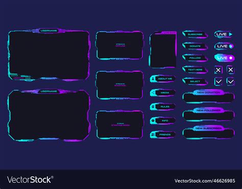 Game Stream Frames Or Panels Royalty Free Vector Image