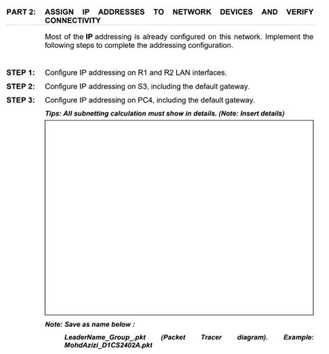 Solved OBJECTIVES PART To Design An IP Addressing Scheme Chegg