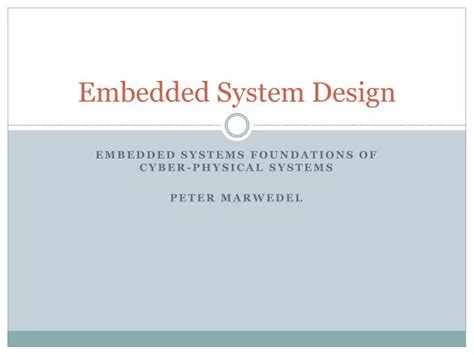 PPT Embedded System Design PowerPoint Presentation Free Download ID 2392160