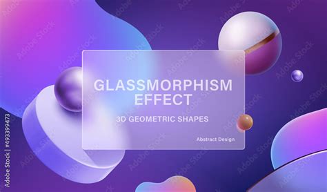 Geometric Glassmorphism Background Stock Vector Adobe Stock