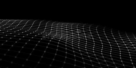 Wave With Connecting Dots And Lines On Dark Background Wave Of Particles Network Connection