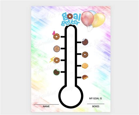 Girl Scout Cookies Goal Tracker Worksheet Booth Fundraising Printable