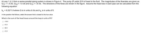 a loop 1 l1 from a series parallel piping system is