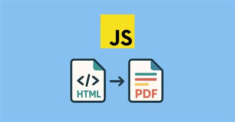 Convert Html To Pdf In Javascript