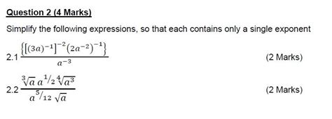 Solved Simplify The Following Expressions So That Each Chegg