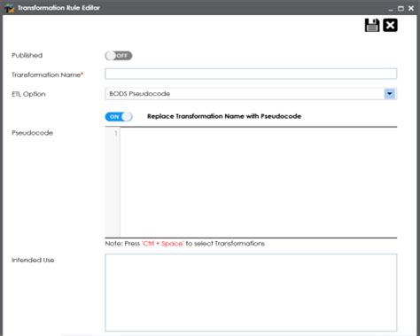 Defining Project Specific Transformations