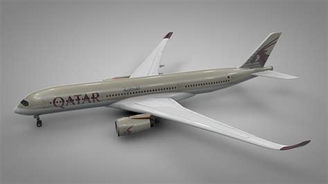 Airbus A350-900_QATAR AIRWAYS_L226 3D Model $170 - .c4d .unknown - Free3D