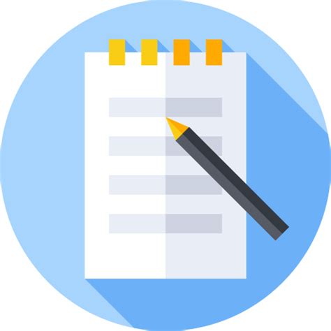 Notebook Flat Circular Flat Icon