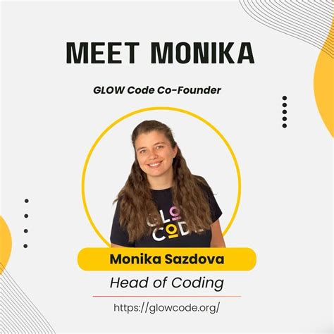 Glow Together On Linkedin 👩‍💻meet Monika Our Head Of Coding And A Glow Code Co Founder As A