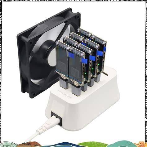Super 8pcs Nerdminer V2 Bitcoin Solo Miner 780kh S พร้อม T Display S3 และ 8 พอร์ต Usb Hub ที่มี