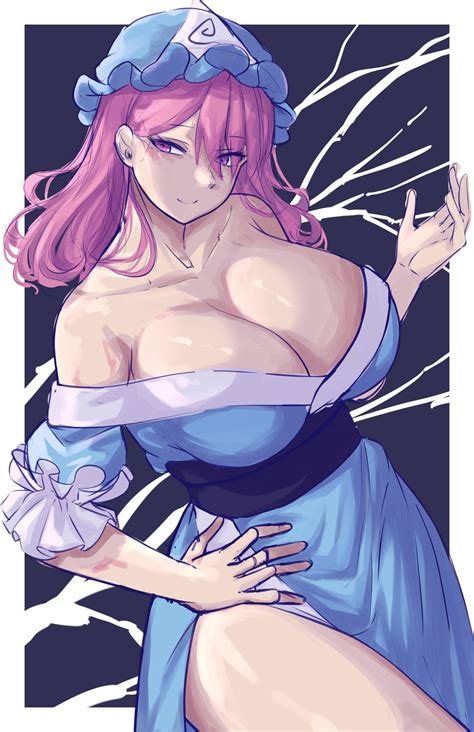 Saigyouji Yuyuko Touhou Drawn By Mirufui Danbooru