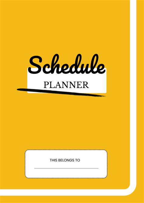 Free Editable Schedule Planner Template To Edit Online