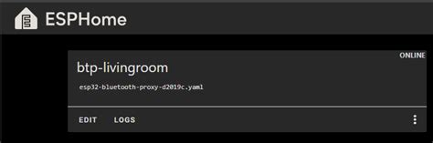Esp32 Bluetooth Proxy Not Showing In Esphome Builder Dashboard