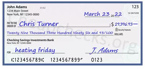 How To Write A Check For 29396 Dollars Cheap Checks