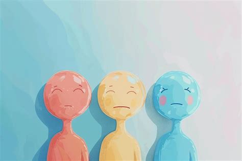 Emotions Expressed Through Minimalist Designs Ar Generative Ai Premium Ai Generated Image