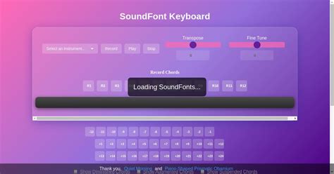 Soundfont Keyboard