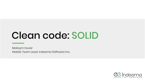 Clean Code Solid Ios Ppt