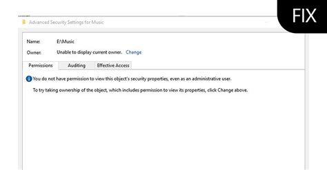 Permission To View Object Security Properties Errortools