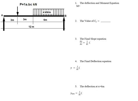 Solved Beam Deflection Using Double Integration For The Chegg