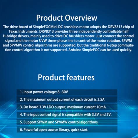 Simple Foc Mini Dc Brushless Motor Driver Board Foc Control Driver