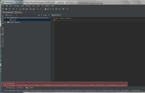 Why Can T I Run A Script In PyCharm When I Can Debug It I Get CreateProcess Error IDEs