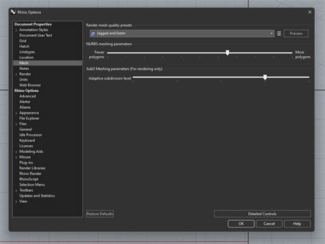 Who Is Responsible For Rh8 Custom Render Mesh Rhino For Windows