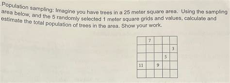 Solved Population Sampling Imagine You Have Trees In A 25