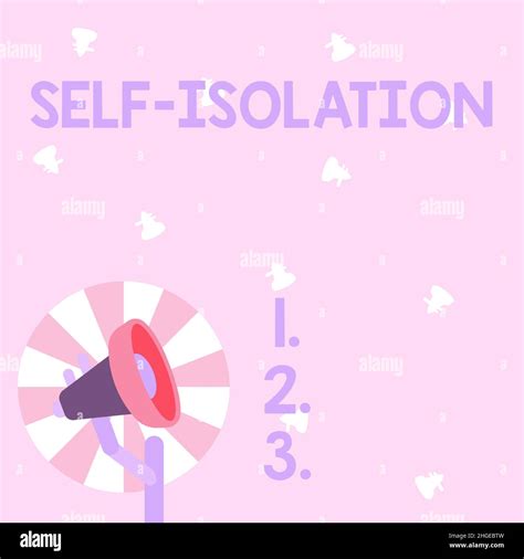 Hand Writing Sign Self Isolation Internet Concept Promoting Infection Control By Avoiding