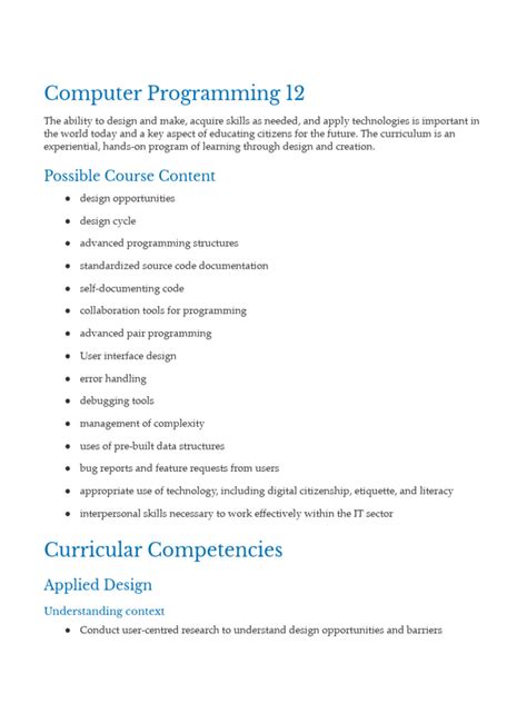 12 Computer Programming Course Outlinec51f4f50470 Pdf