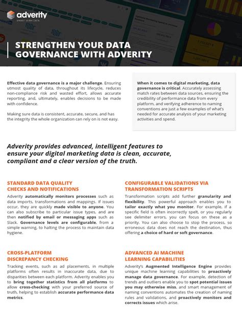 Strengthen Your Data Governance With Adverity Pdf Governance Data