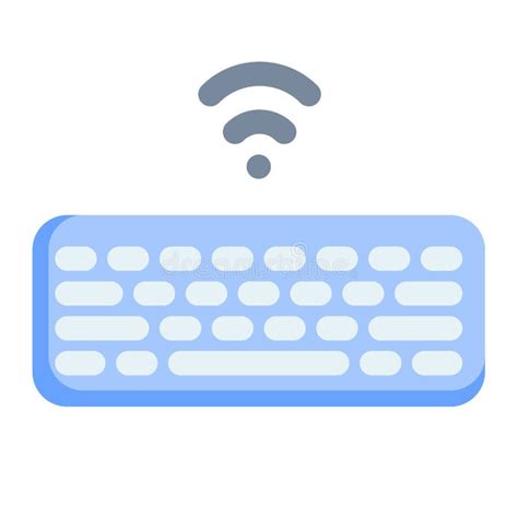 Wireless Keyboard Hardware Device Single Isolated Icon With Flat Style Stock Vector