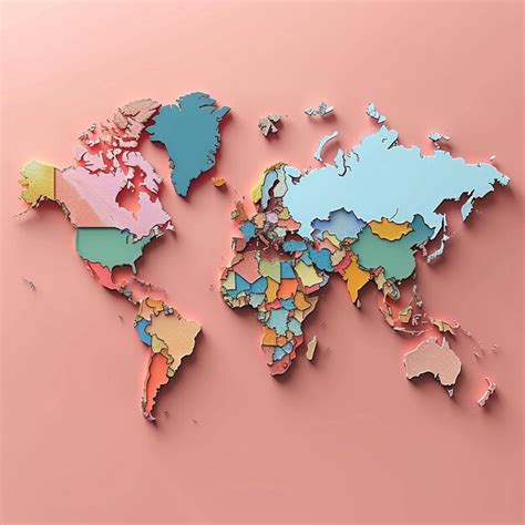 3d Rendering Of World Map Design Isolated On Background Premium Ai