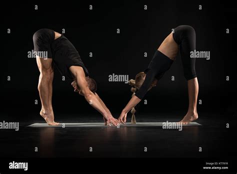 Couple Performing Acroyoga Stock Photo Alamy