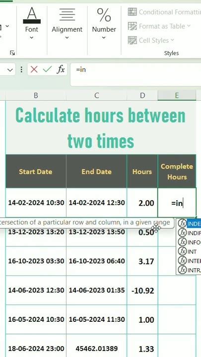 Calculate Hours Between Two Times Youtube