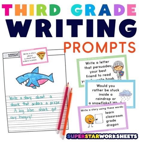 Third Grade Writing Prompts Superstar Worksheets
