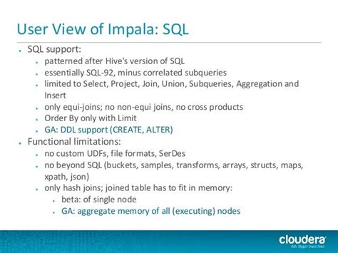 cloudera impala a modern sql engine for apache hadoop