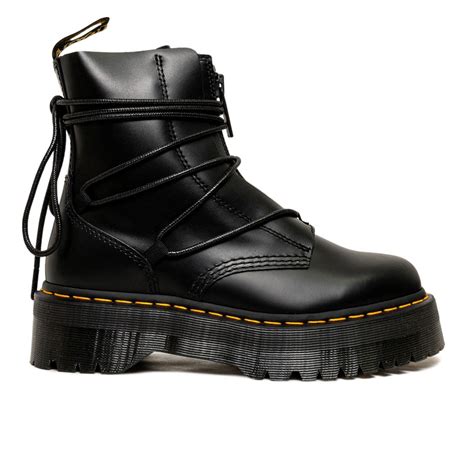 Dr Martens Men Jarrick Ii Laced Leather Platform Boots Black Smooth Paris