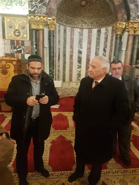 زيارة سمو الامير محمد عباس بن علي بن نايف للمسجد الاقصى ادارة اوقاف