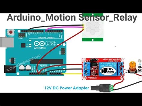 Arduino Motion Sensor Relay Circuit Code Arduino Programming In