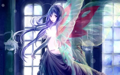 Anime Butterfly Girl Wallpapers Top Free Anime Butterfly Girl
