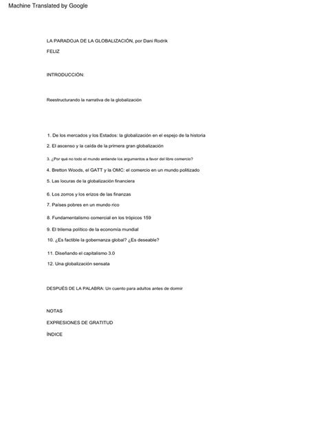 Rodrik Dani The Globalization Paradox 171 Esp Pdf Democracia Ideologías Políticas