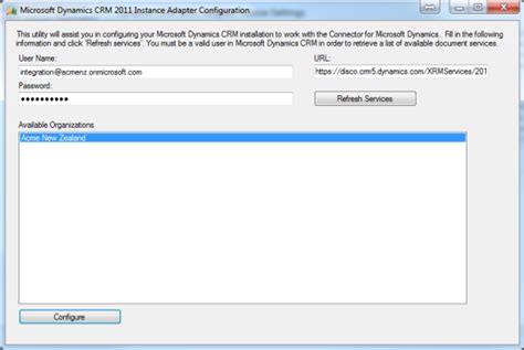 Microsoft Dynamics Crm 2011 Instance Adapter Part 3 Connector