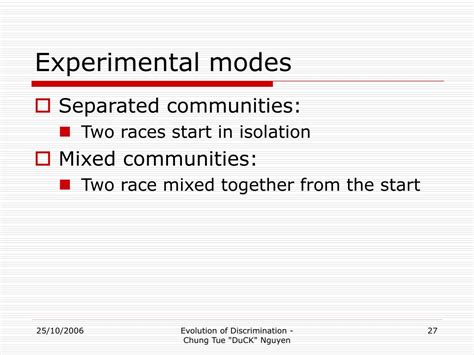 Ppt Evolution Of Discrimination Experimental Ethics Powerpoint