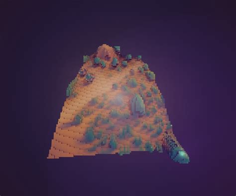 Artstation Voxel World Desert 100 Fbx Kit Game Assets