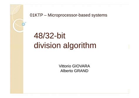 Pdf Slides Microprocessor Based Systems 4832 Bit Division Algorithm Dokumentips